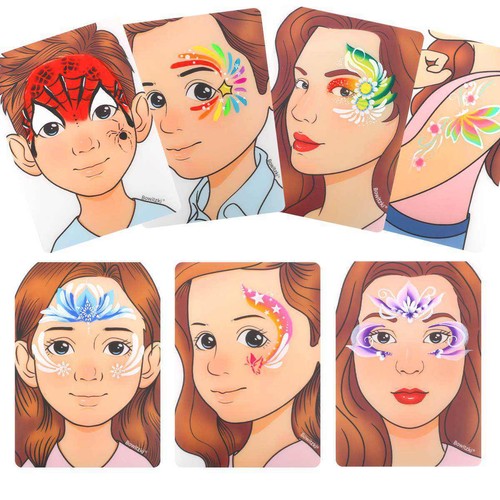 Split Cake Face Paint Kit Face Painting Practice Board Professional ...