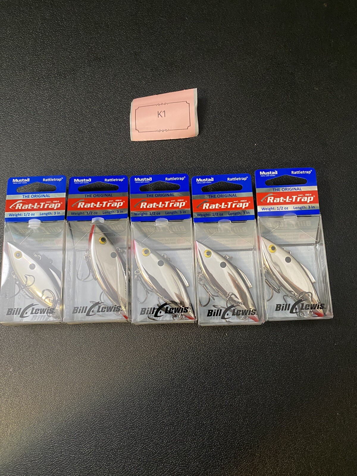 Bill Lewes Fishing Lures 3" Original Rat-L-Trap / 1/2 Oz RT25 (LOT OF 5 ...