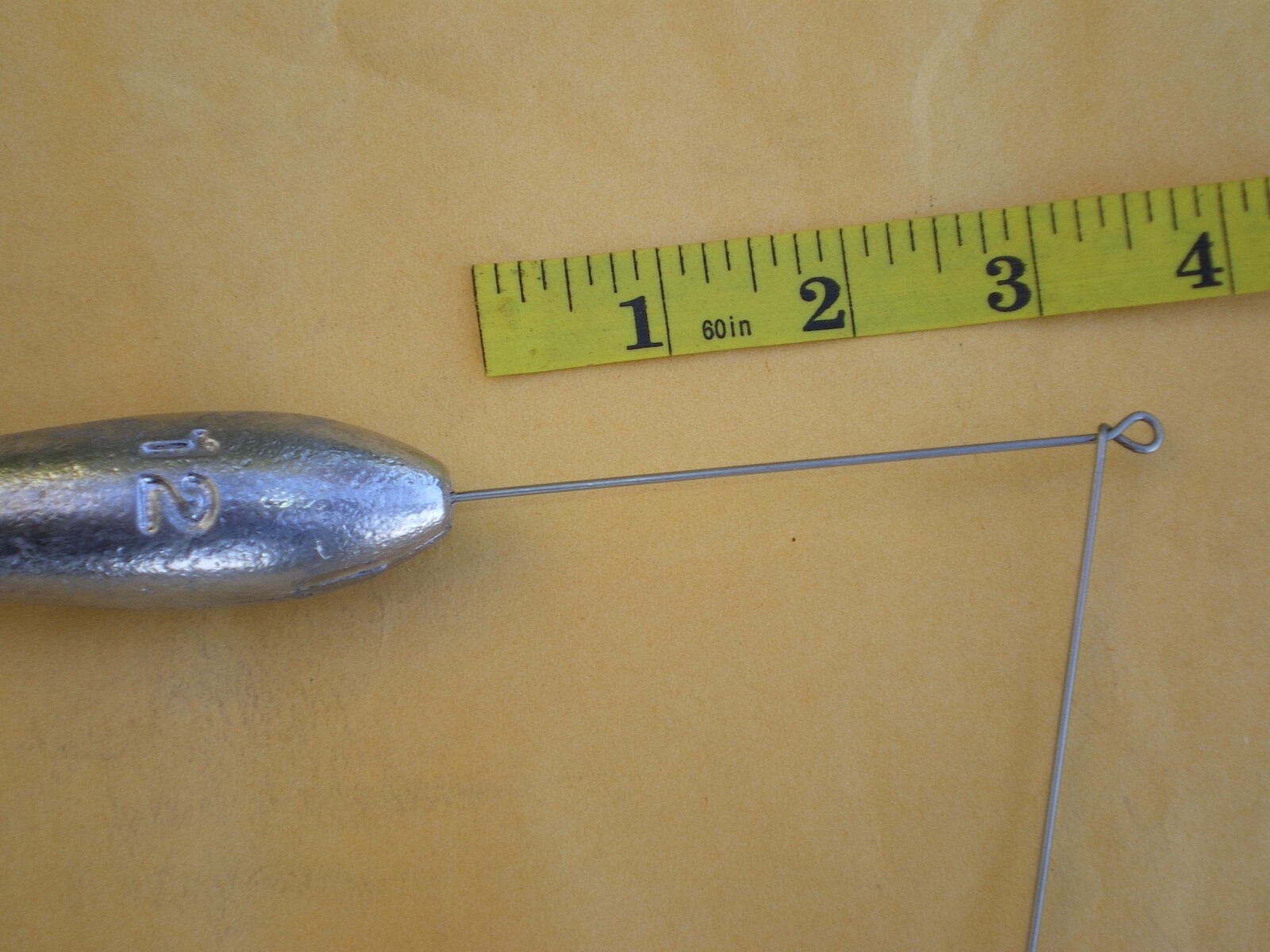3 PCS. BOTTOM BOUNCER SINKER 12 OZ. W/STAINLESS S. WIRE 051 X 12" LEG X ...