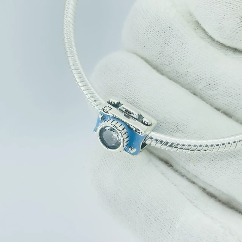 Blue Colored Camera Charm, Retro Camera Charm, Gift For Women | eBay