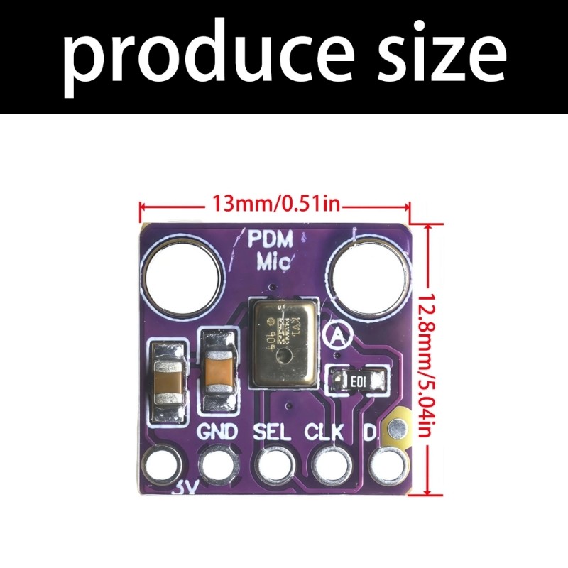MP34DT01 PDM Digital MEMS Microphone Module Simple Pulse Density ...