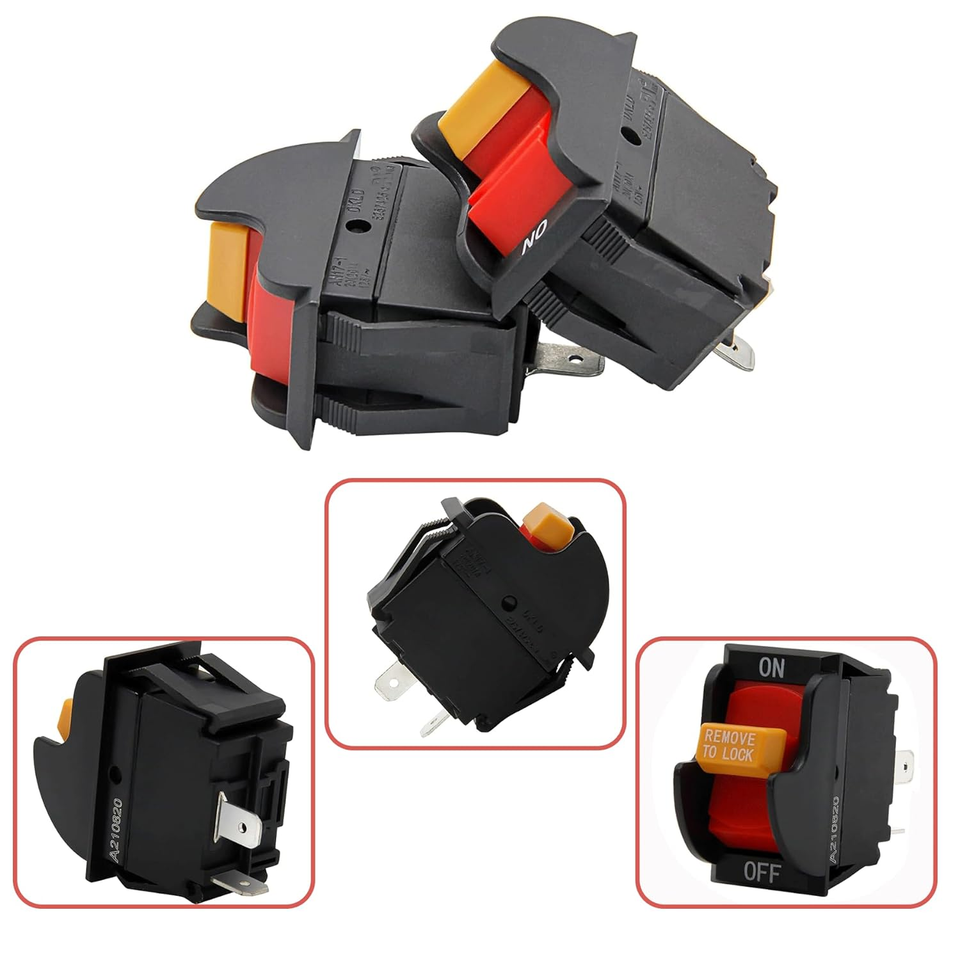 SW7B On-Off Toggle Saw Switch for Delta Table Saw, Ryobi, Craftsman (2 ...