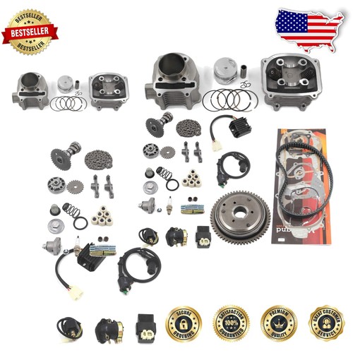 Complete GY6 150cc Rebuild Kit - 57.4mm Big Bore Upgrade for Scooters ...