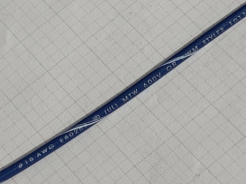 Atlas Wire #18awg 16x30T UL-1015/1230/1032 Hook-Up Blue w/ White Stripe ...
