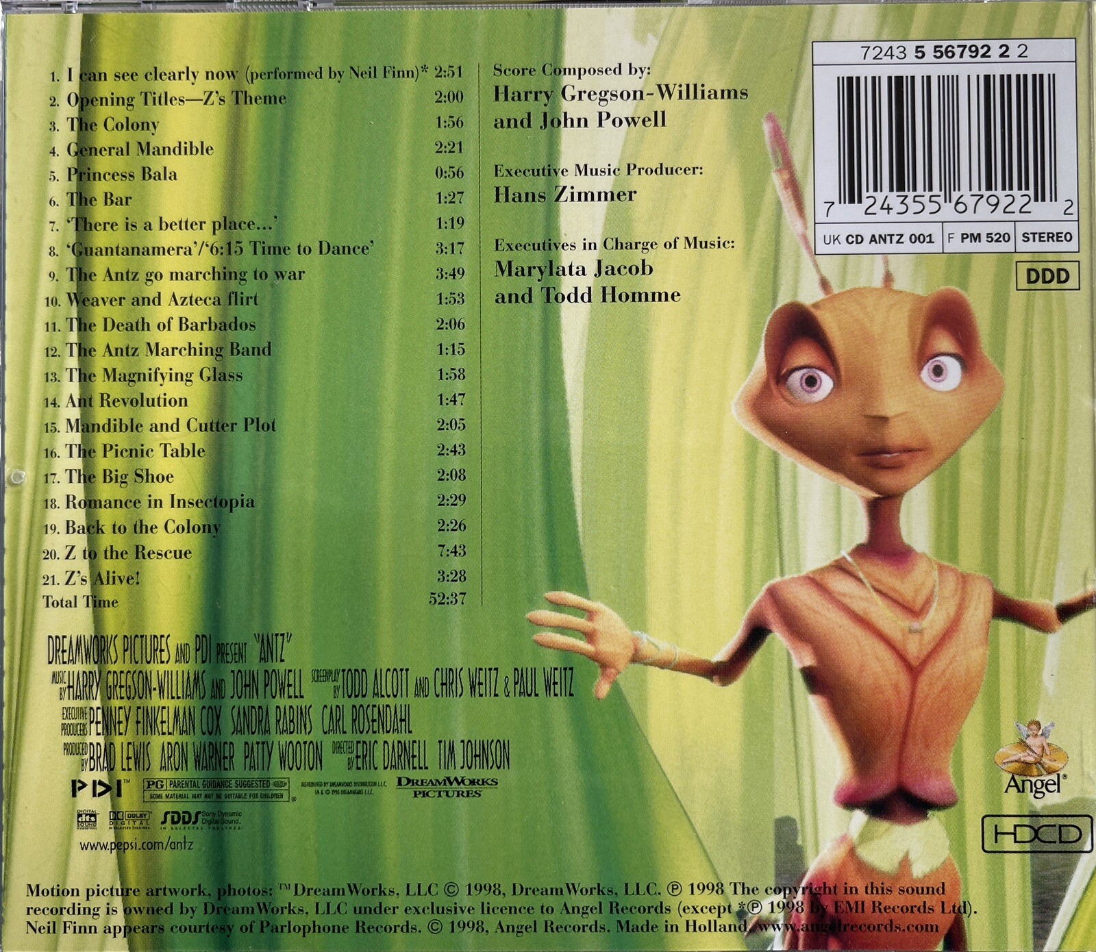 Harry Gregson-Williams / John Powell- ANTZ - Soundtrack CD | eBay