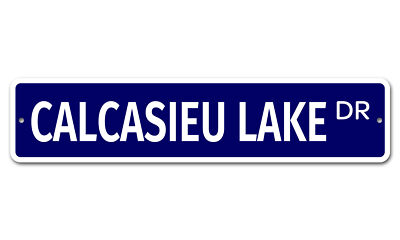 5501 SS Calcasieu Lake 4" x 18" Novelty Street Sign Aluminum | eBay