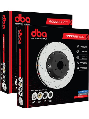 2 x DBA 5000 T3 Slotted Disc Brake Rotor Silver 365mm DBA52836SLVS ...