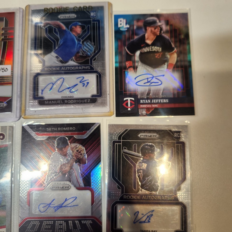 🔥 MLB Autograph 18-card lot – Clevinger, Adell, Brujan, Jake Burger ...