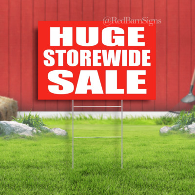 Huge Storewide Sale | Retail Window Display Sign | Yard Sign | eBay