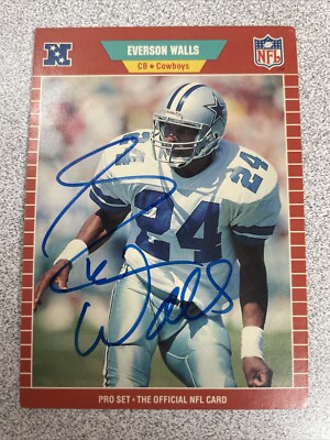 1989 Pro Set Everson Walls Autographed Card #97 Dallas Cowboys A-608 | eBay