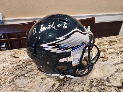 DeVonta Smith Philadelphia Eagles Autographed F/S Speed Replica Helmet ...