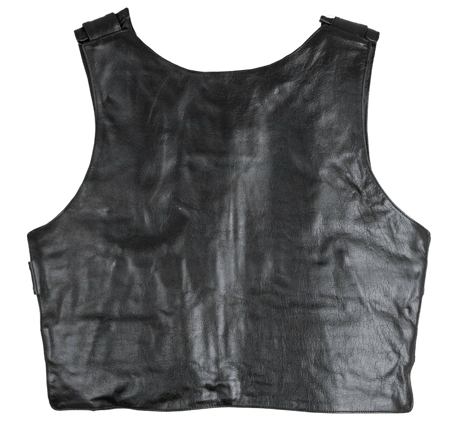 Womens Bullet Proof style Leather Motorcycle Vest Club bikers Tactical ...