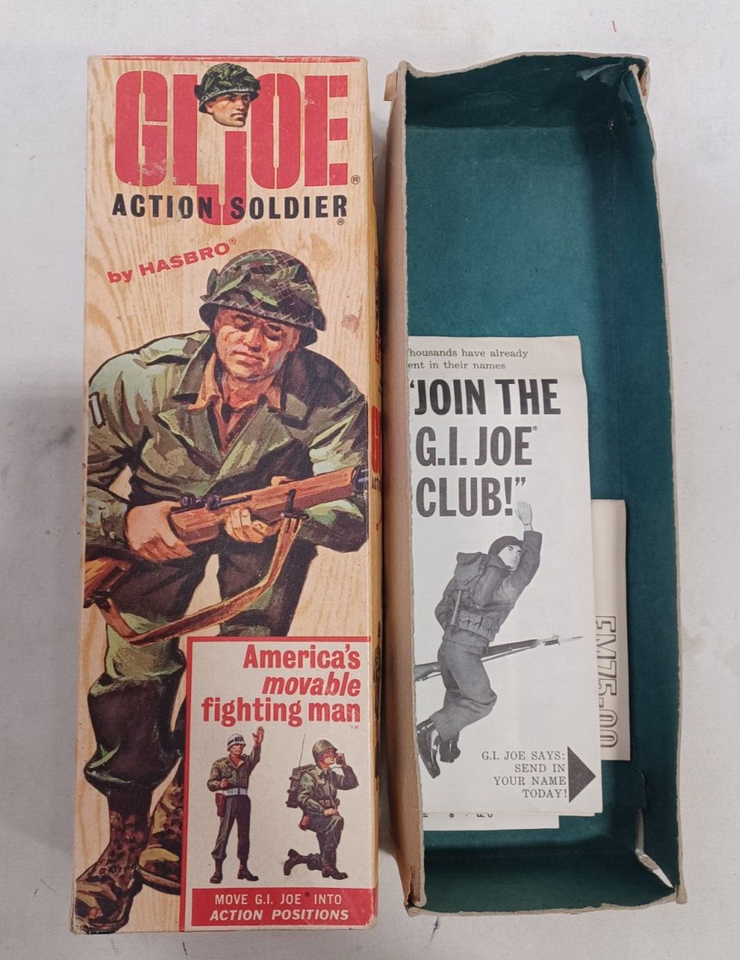 Vintage 1964 GI Joe 12" Action Soldier with Box Patent Pending USA JB ...