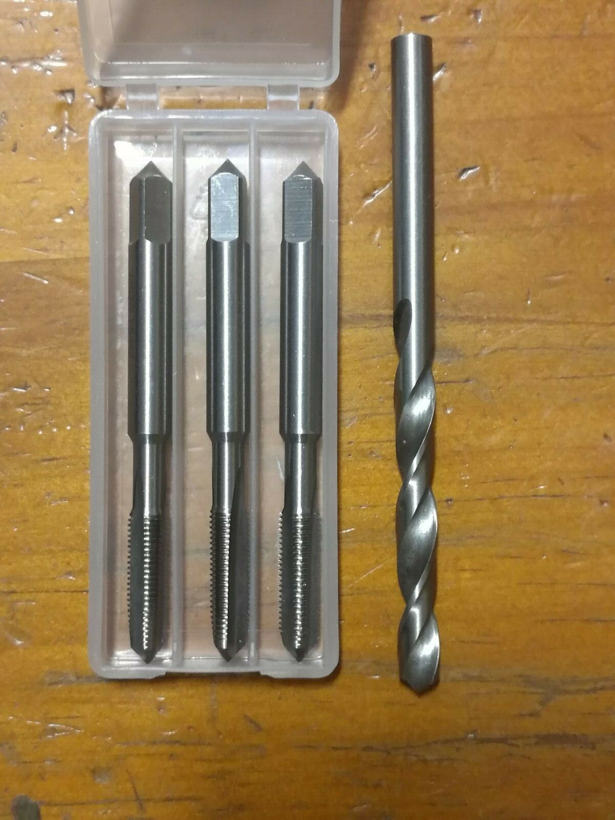 M2.5 x 0.45 RH HSS 3X Hand Tap set Taper Inter bottom ISO+tapping drill ...