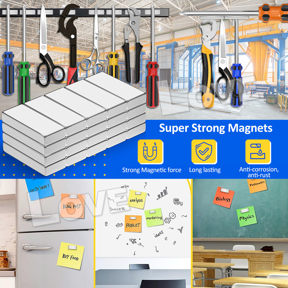 N52 Super Strong Magnets Block Rare Earth Cuboid Neodymium Super Strong ...
