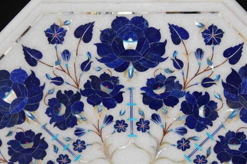 18" Marble Inlay table top Pietra Dura For Home Decor And Garden | eBay