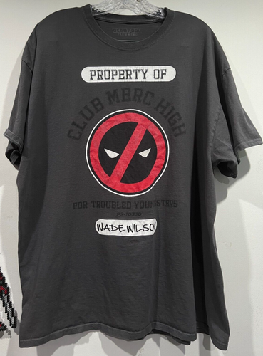 Deadpool Property of Wade Wilson Club Merc High Marvel T- Shirt size ...