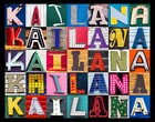 KAILANA Name Poster featuring photos of actual sign letters | eBay