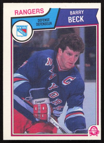1983-84 O-Pee-Chee #241 Barry Beck New York Rangers NR-MINT PACK FRESH ...