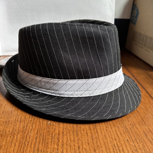 Spirit Halloween Pinstripe 1920s Gangster Fedora Hat Costume, One Size ...