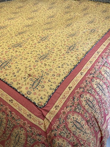 Chaps Ralph Lauren Comforter QUEEN Montauk Paisley Reversible Rust Blue ...