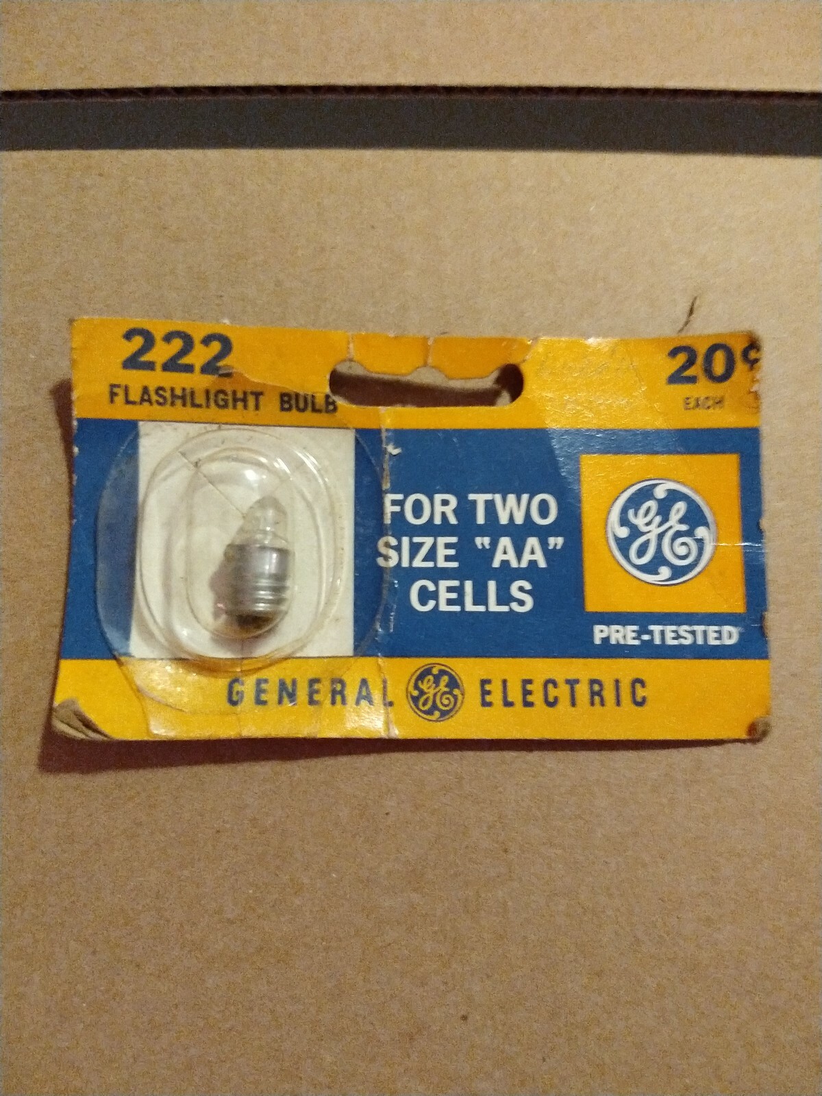 GE General Electric 222 Flashlight Bulb Sealed In Vintage Package | eBay