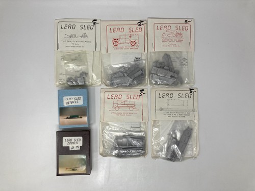 Set of 7 Lead Sled 1/76 and 1/72 Scale Model Kits White Metal RAF Type ...
