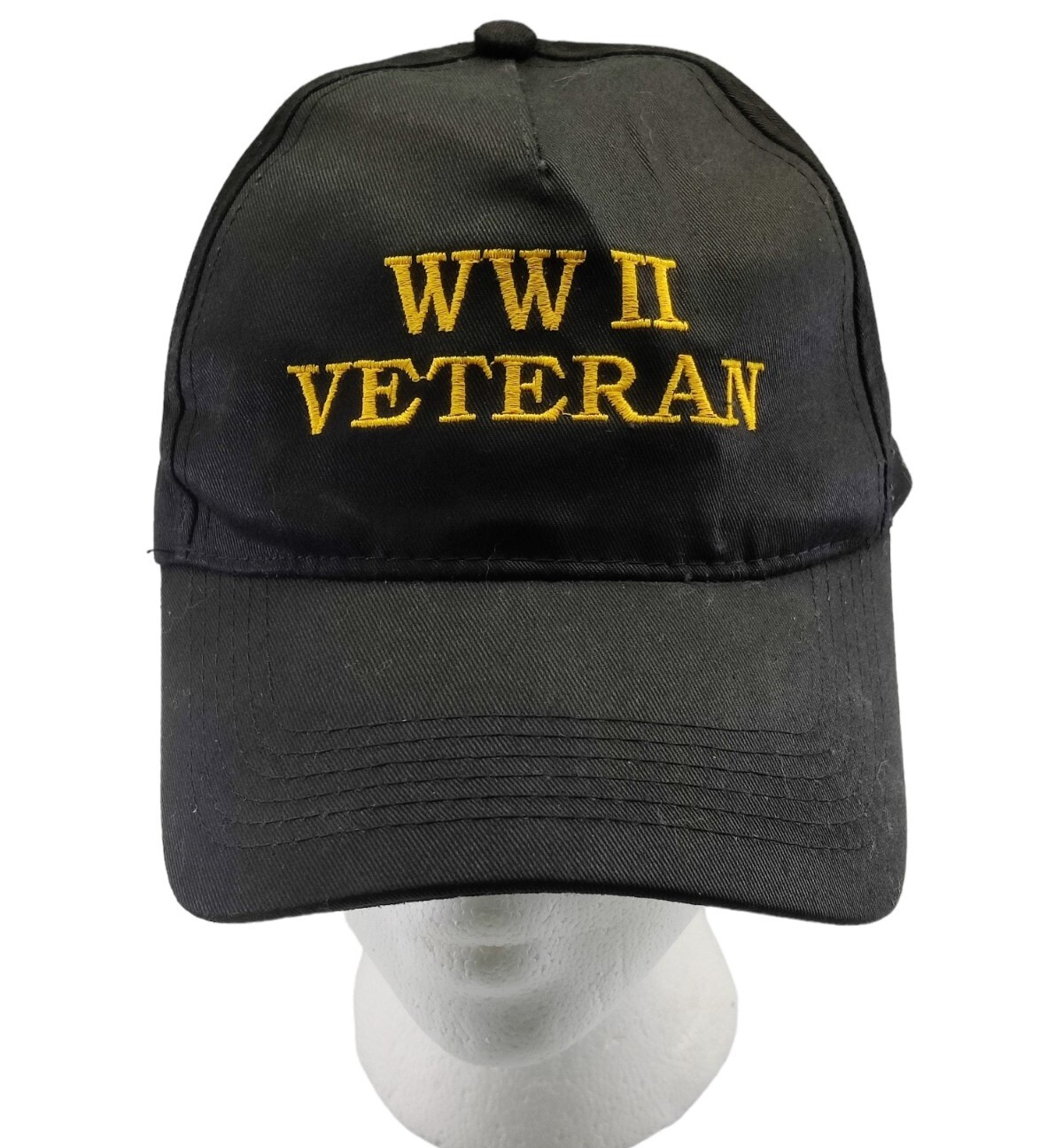 Black World War II WWII Veteran Military Baseball Cap… - Gem