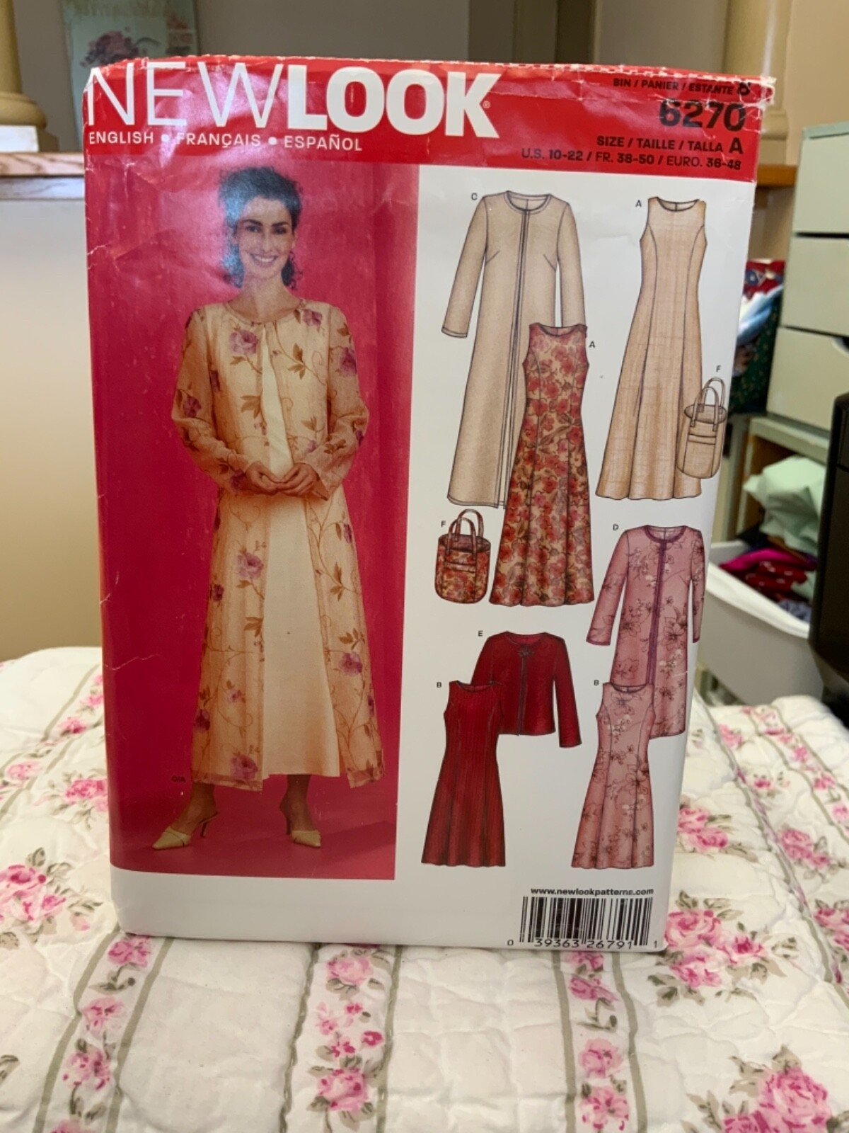 New Look Pattern 6270 LS Jacket Sleeveless Dress 2 Lengths Sz 10-22 UC ...