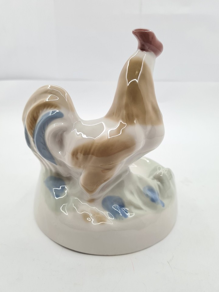 Vintage Soviet Porcelain Figurine Ashtray Rooster Factory Gorodnitsa ...
