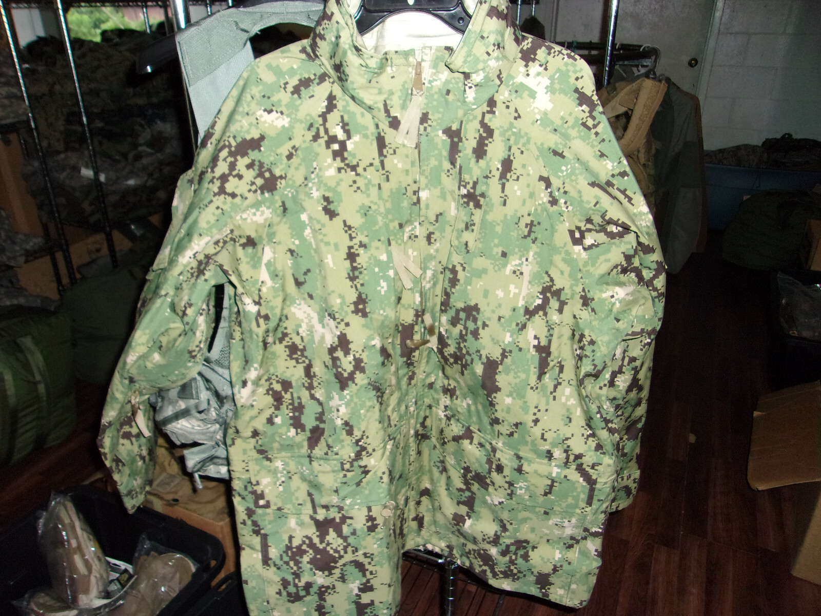 Type III Navy AOR2 GORETEX CAMO JACKET WITH FLEECE LINER MED. LONG FREE ...