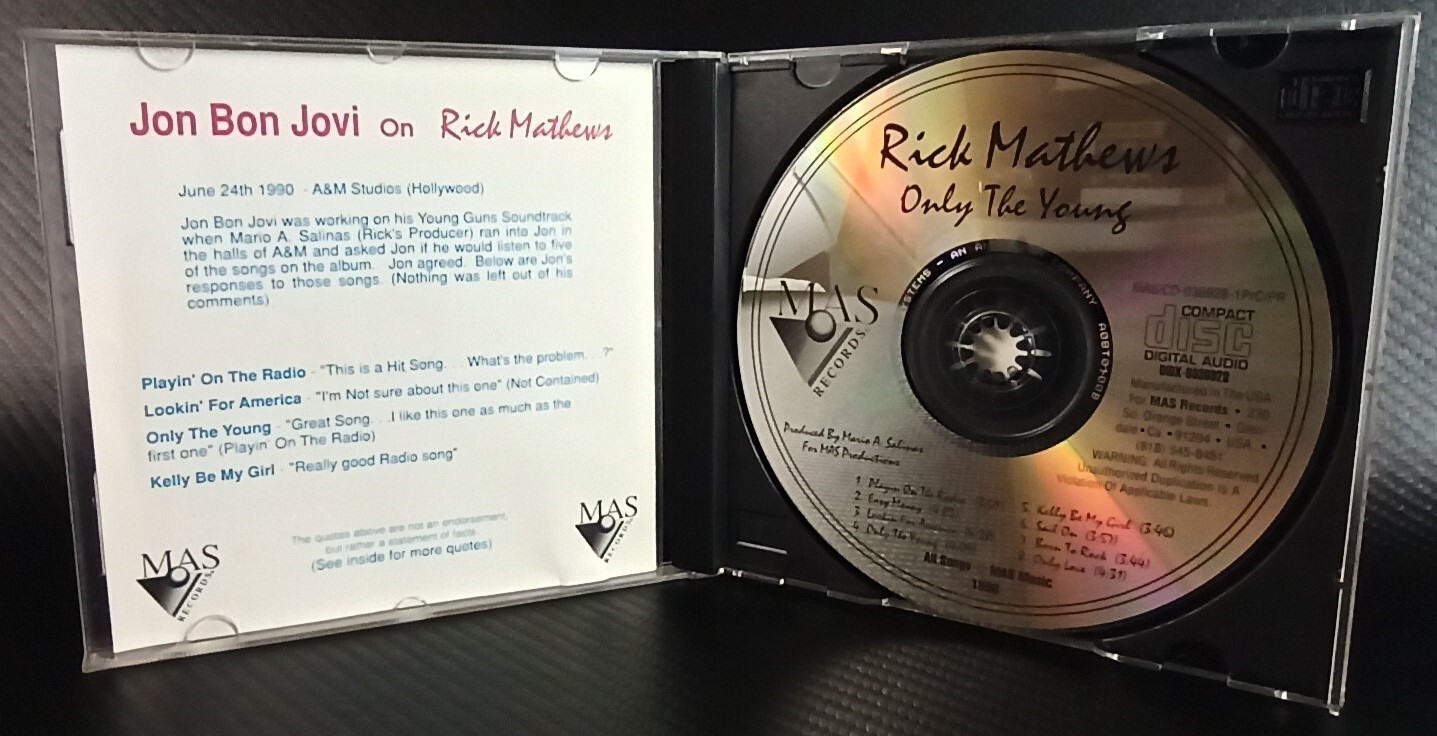 Rick Mathews Only the Young (CD, 1991, MAS Records) | eBay