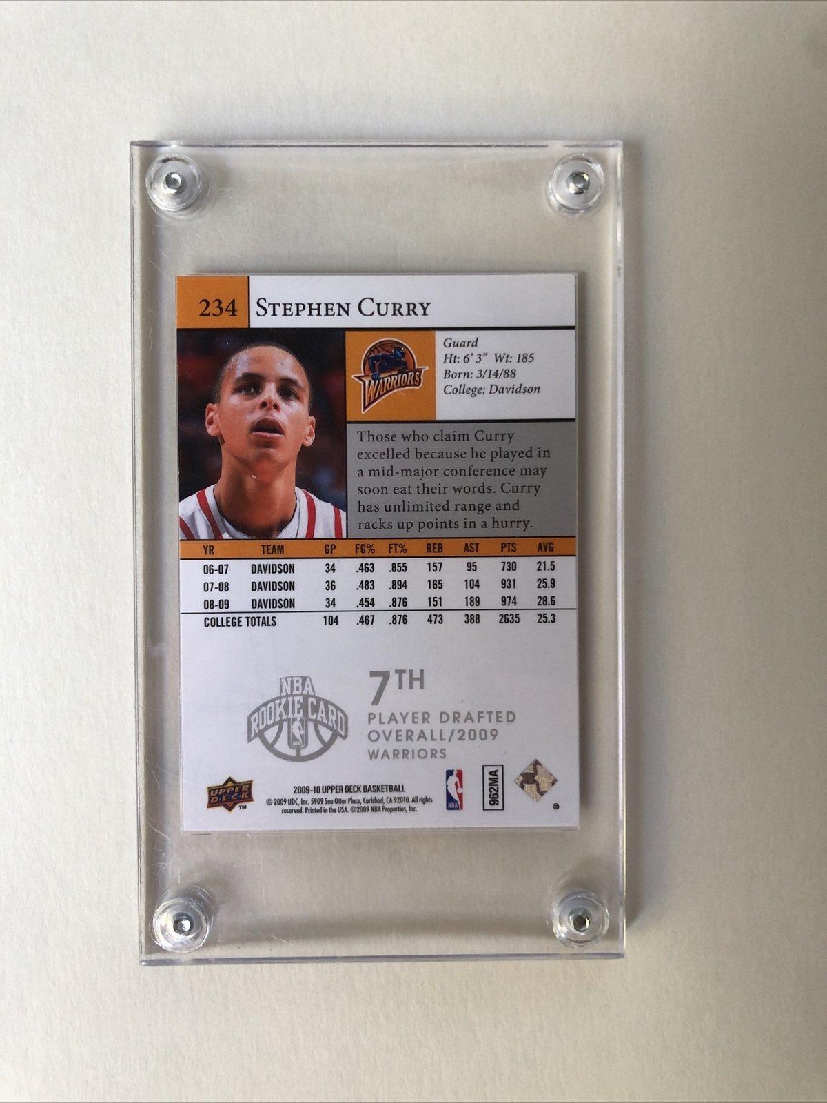 Steph Curry Upper Deck Rookie Card | eBay