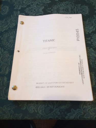 Original Movie Script. 1995 Titanic By James Cameron | eBay