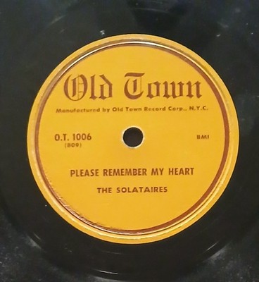 RARE!! The Solitaires Please Remember My Heart Old Town 1007 V+/E- | eBay