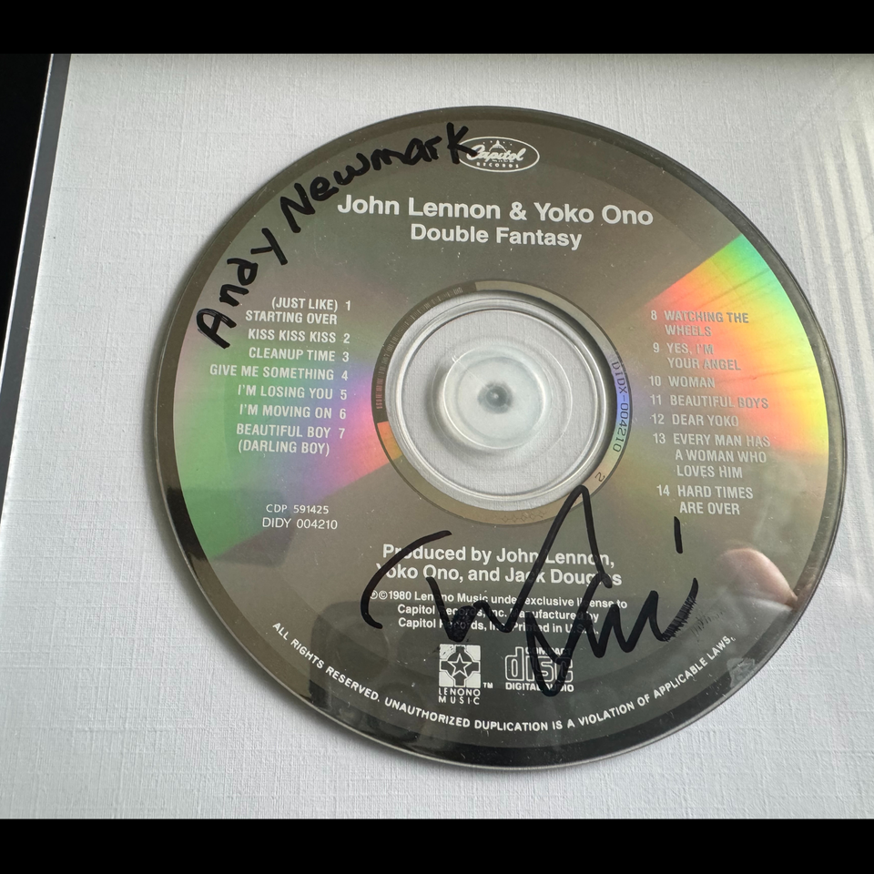 John Lennon 'Double Fantasy' CD Booklet, Signed by Tony Levin & Andy ...