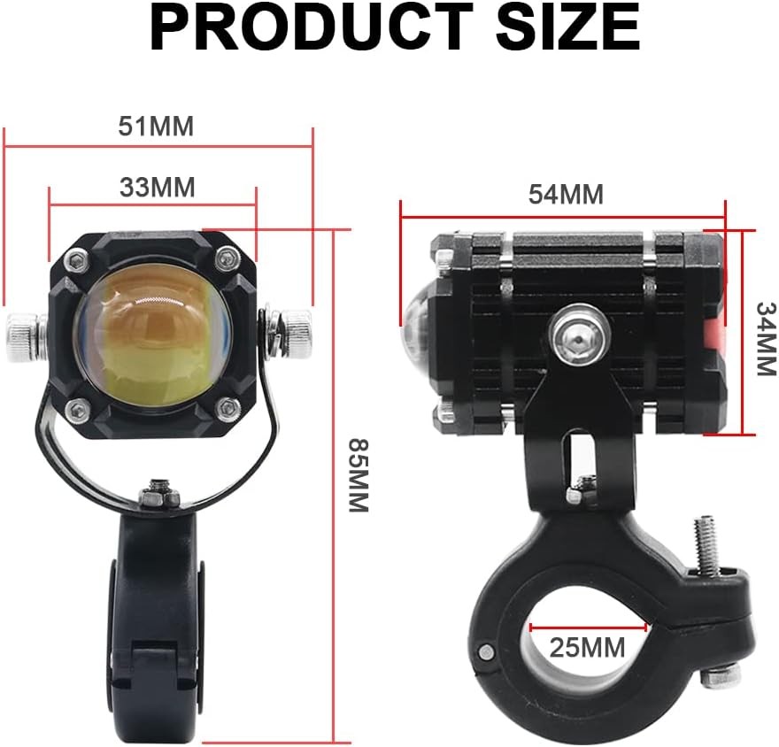 2PACK 30W LED Spot Pod Race Lights Off Road Motorcycle Dirt Bike Fog ...