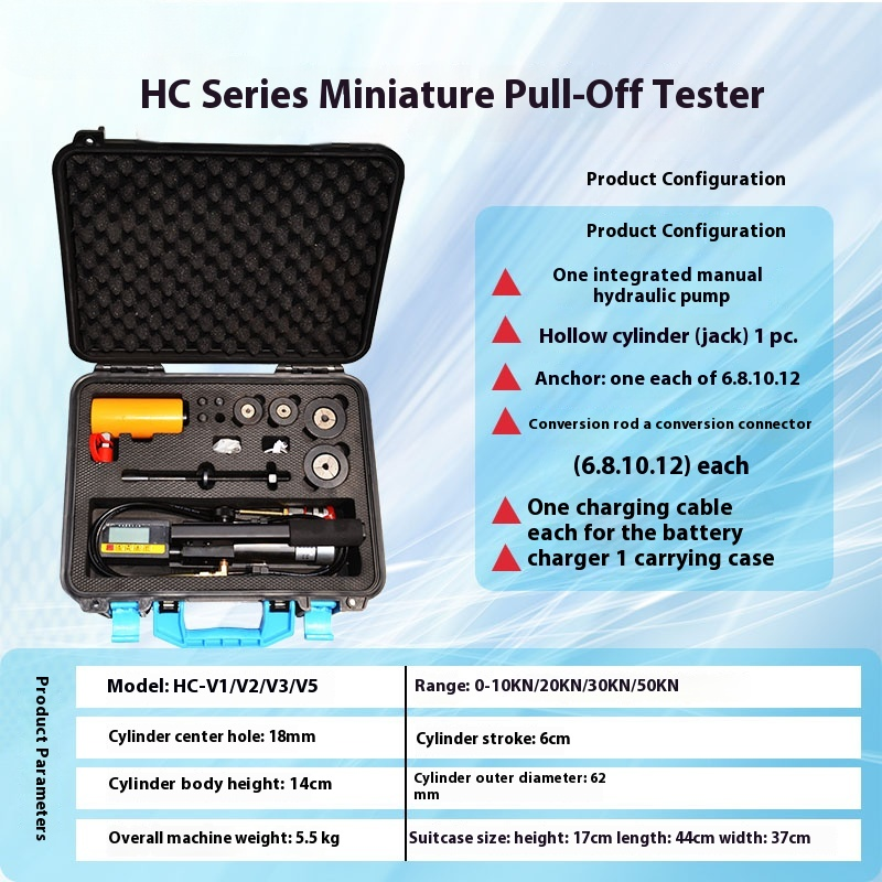 Portable Anchor Bolt Pull Out Tester Pressure Gauge For Steel rod ...