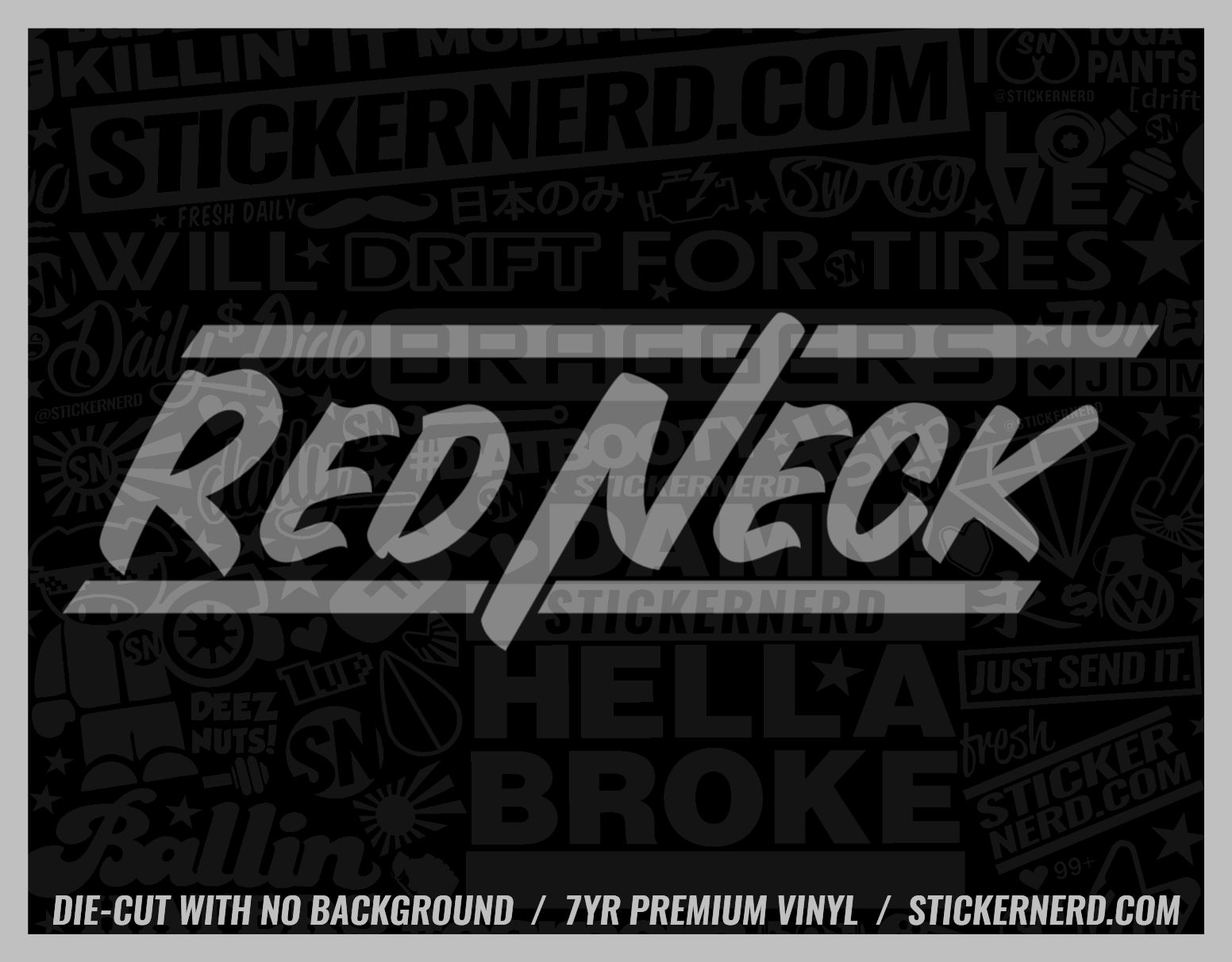 Redneck Sticker - Vinyl Car Decals - Funny Window Decal Truck Offroad ...