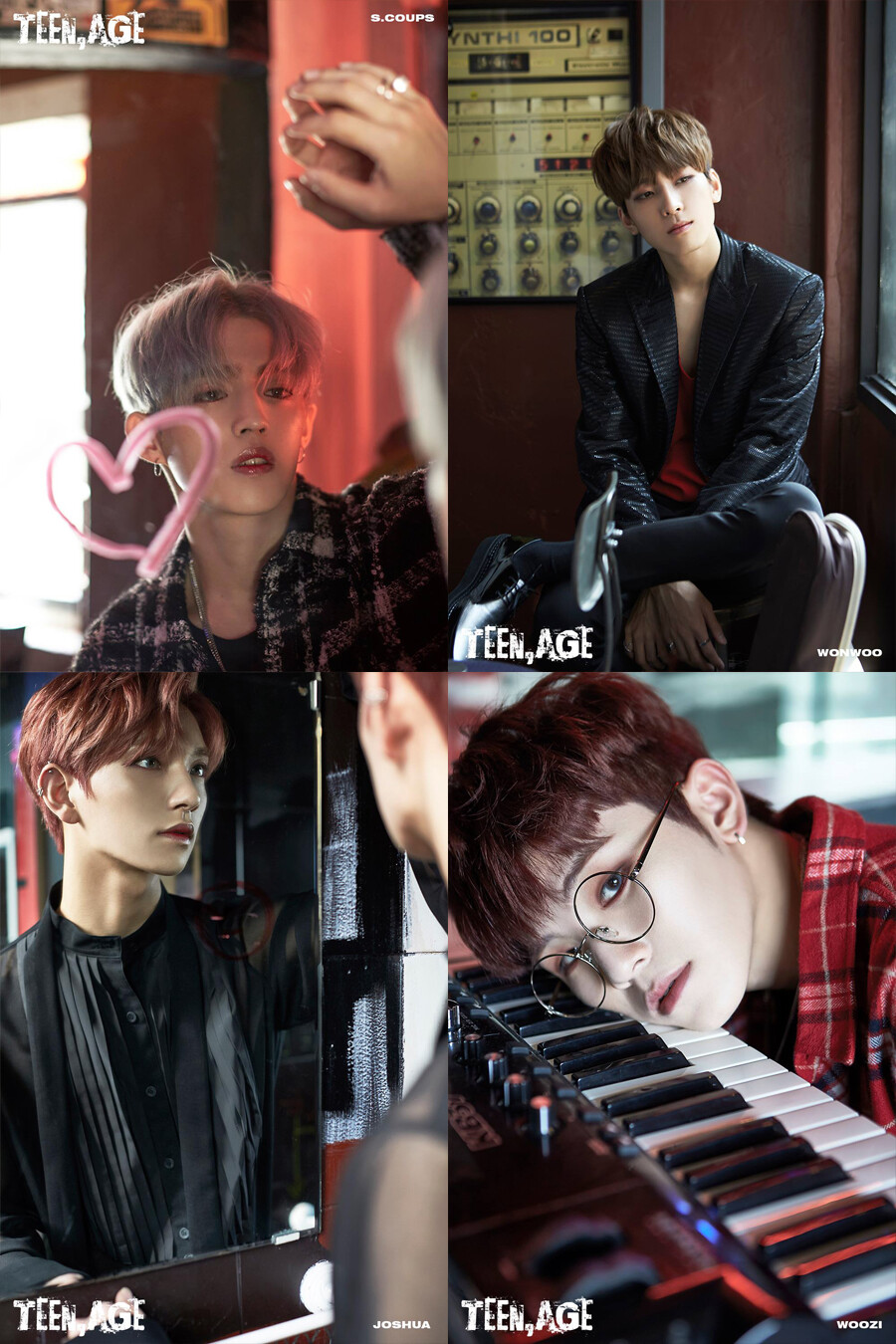 SEVENTEEN [TEEN, AGE] 2nd Album CD+Photo Book+Card+Stand+Poster+Sticker ...