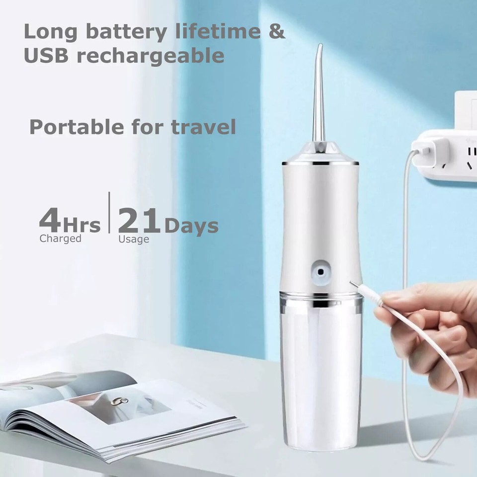Oral Irrigator Portable Dental Water Flosser USB Rechargeable Water Jet ...