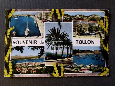 SOUVENIR DE TOULON multivues 1965 carte postale postcard | eBay