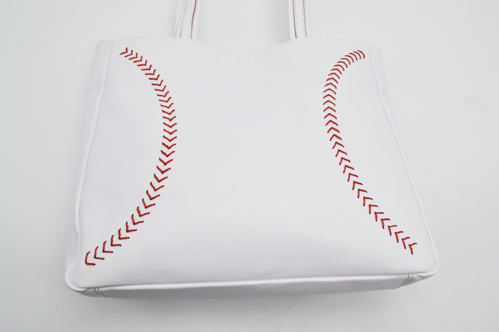 Leather Baseball Purse Handbag, White w/ Red Baseball Seams, Best ...