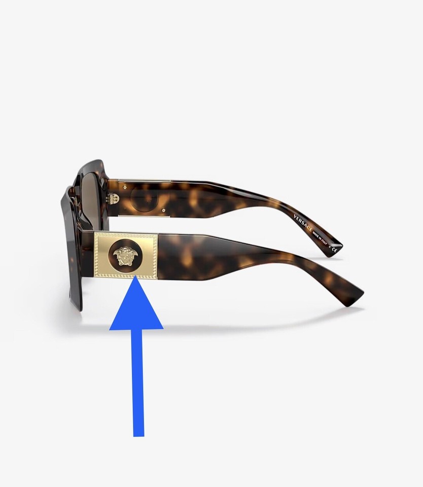 Versace VE 4405 Sunglasses Golden Replacement Temple Icon Logo Set ...