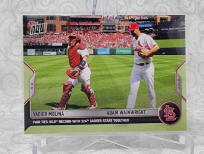 2022 MLB Topps NOW 863 YADIER MOLINA ADAM WAINWRIGHT 324 GAMES ...
