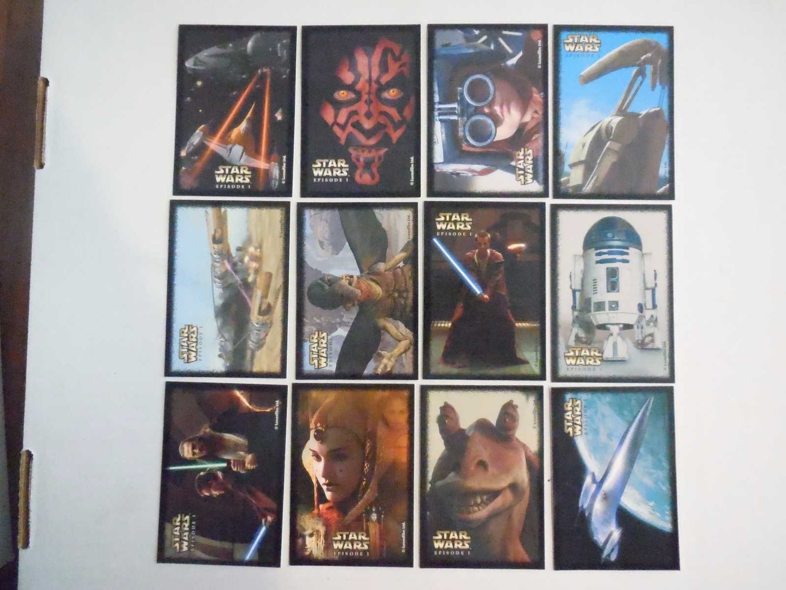 1X 1999 Sandylion STAR WARS Episode 1 STICKER SET 1-12 R2D2 Vader Luke ...