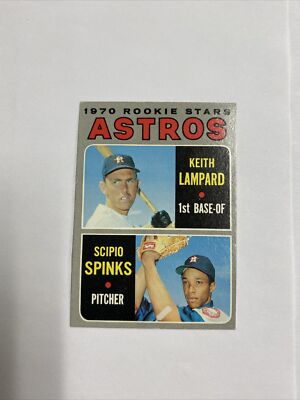 1970 Topps Baseball Keith Lampard & Scipio Spinks Houston Astros ...