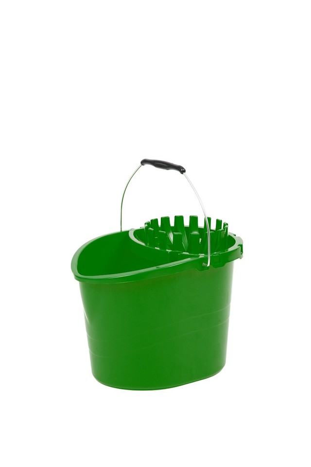 Mop and Bucket Set Floor Mops 16L Wringer Mopping Industrial Plastic ...