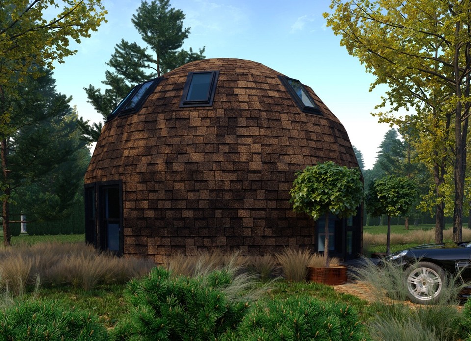 MOON HOUSE 26’ DIAM DOME FRAMING KIT PREFAB WOOD PRE-CUT DIY HOME FRAME ...