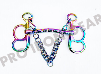 Rainbow Color Butterfly Bit Pelham Fancy Bit Mullen Mouth Horse Bit | eBay